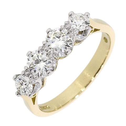 18ct Four Diamonds Graduated Rings - Wilkinson Jewellers
